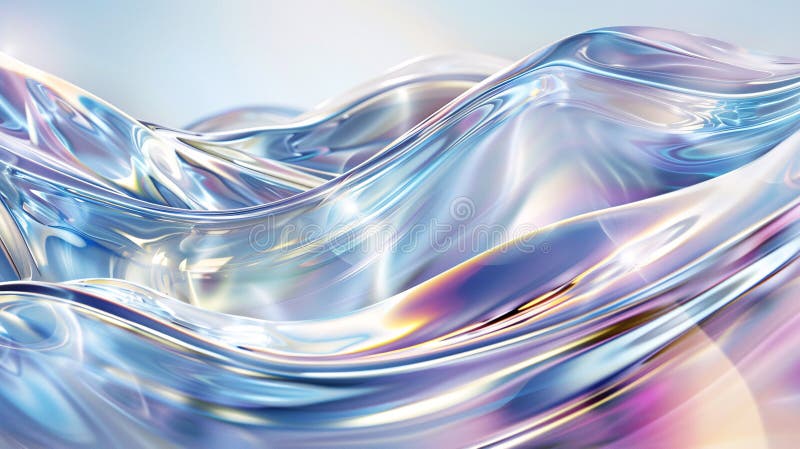 Harmonious Rainbow Glass Waves Abstract Wavy Glass Structures with a ...