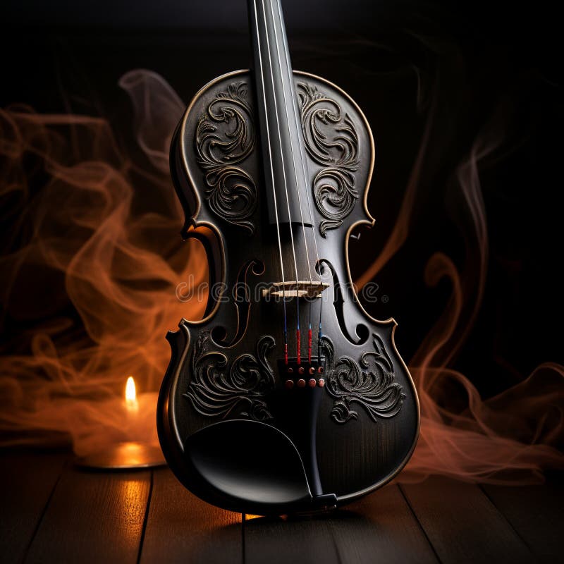 Harmonious Strings: the Elegance of the Violin Stock Illustration ...
