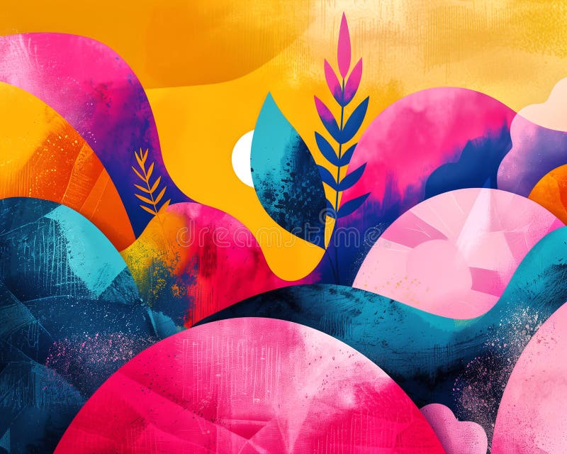 Harmonious Transitions, Calming Rhythms Visualization Stock ...