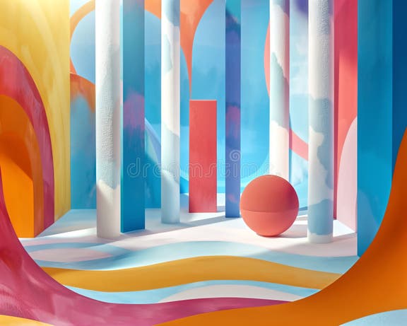 Harmonious Transitions, Calming Rhythms Visualization Stock ...