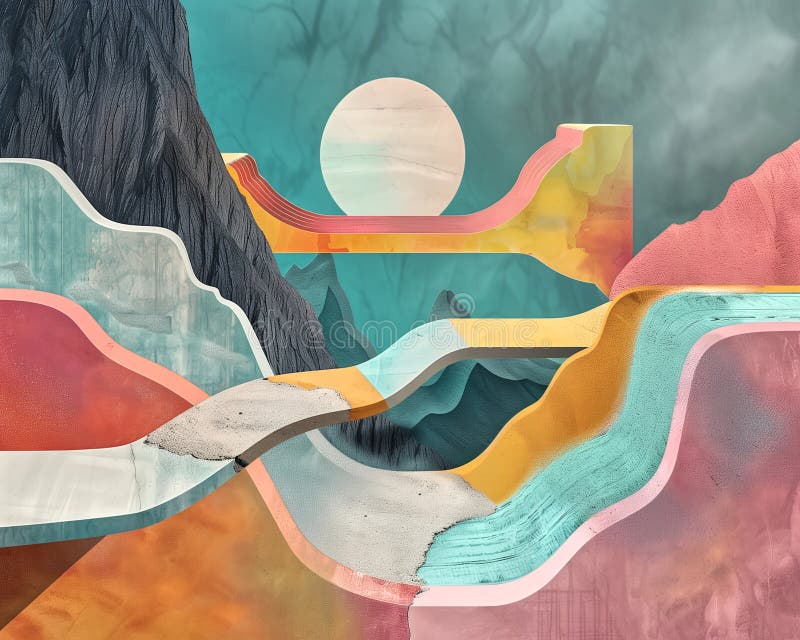 Harmonious Transitions, Calming Rhythms Visualization Stock ...