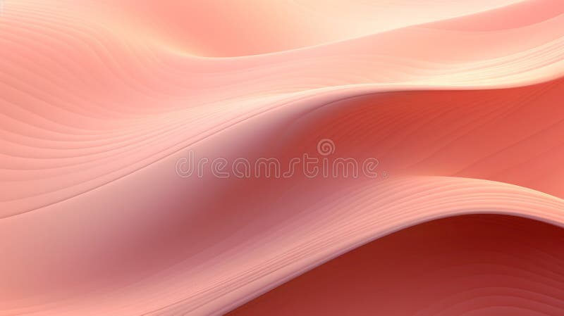 Harmonious Wave Movement in Peach Colors. Stock Illustration ...