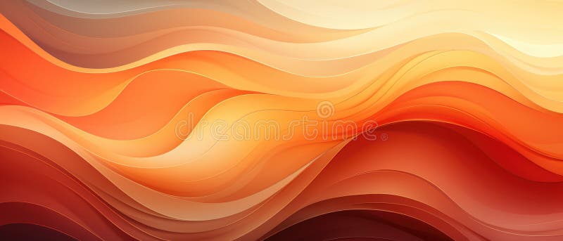 Harmonious Waves of Brown, Beige, and Orange in an Abstract Organic ...