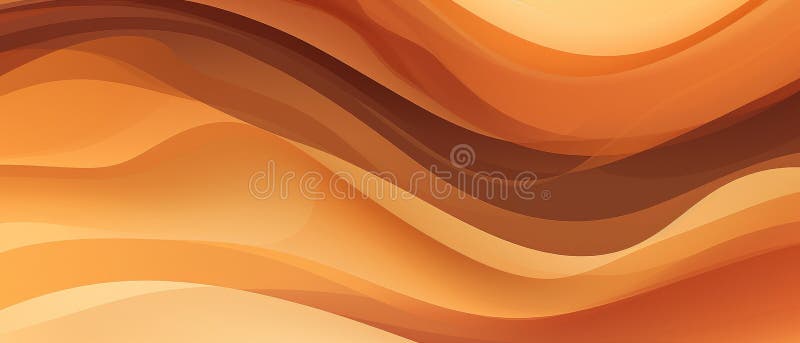 Harmonious Waves of Brown, Beige, and Orange in an Abstract Organic ...