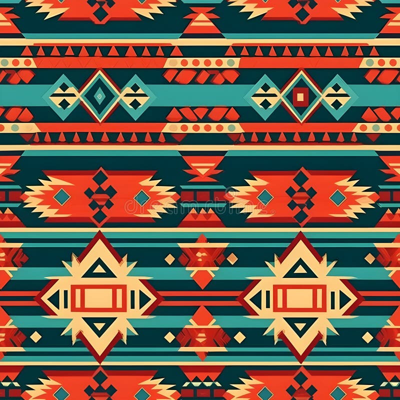 Harmonize Your Designs with Seamless Aztec Patterns Stock Illustration ...