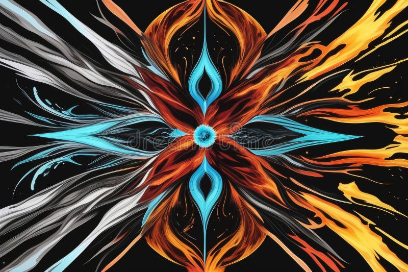 Harmony Abstract a Fusion of Elements through Modern Vector Artistry ...