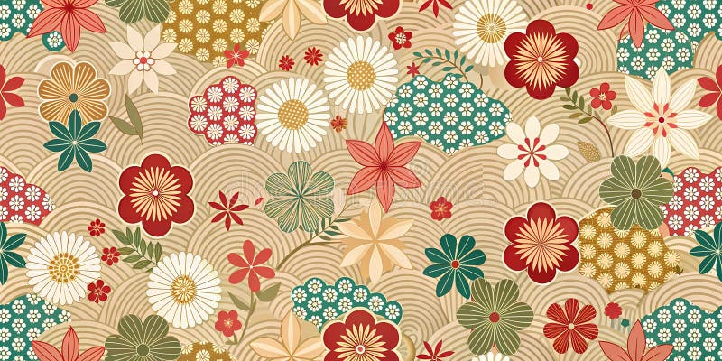 Harmony and Balance: Japanese-Inspired Texture Patterns Stock ...