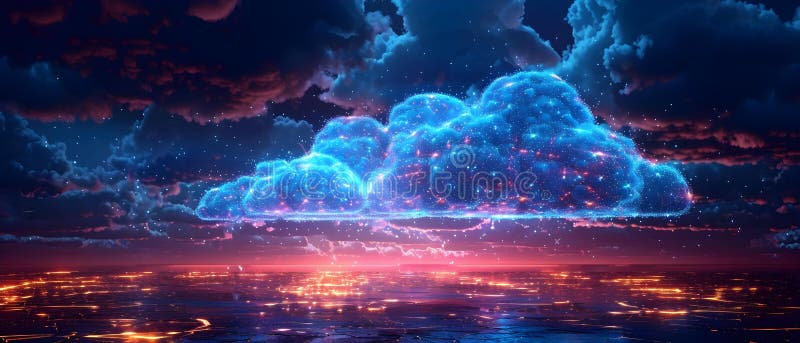 Harmony in the Clouds: Data Sync Across Digital Skies. Concept Data Sync, Cloud Computing ...