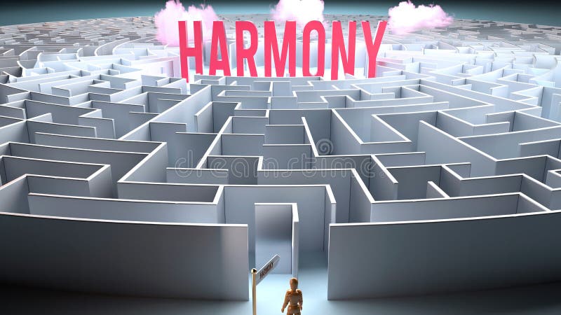 Harmony and a Complicated Path To it Stock Illustration - Illustration ...