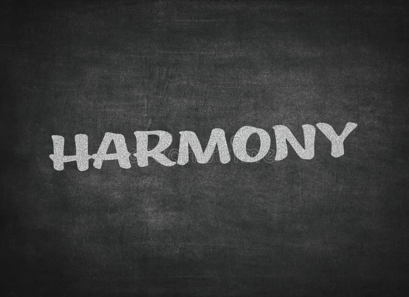 Harmony Concept Word on a Blackboard Background Stock Image - Image of ...