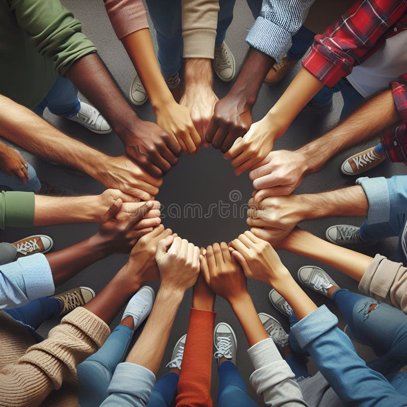 Harmony in Diversity: Embracing Unity Across Races. Stock Illustration ...
