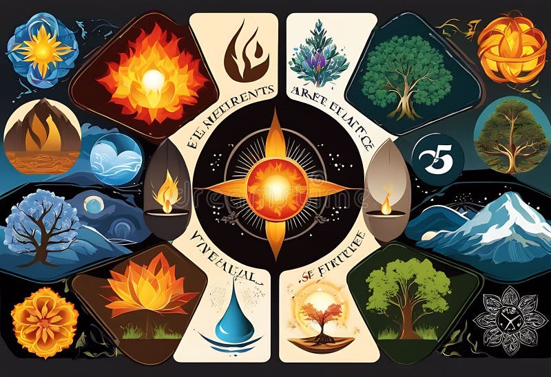 Harmony of the Five Elements of Nature - Air, Water, Fire, Earth, Space ...