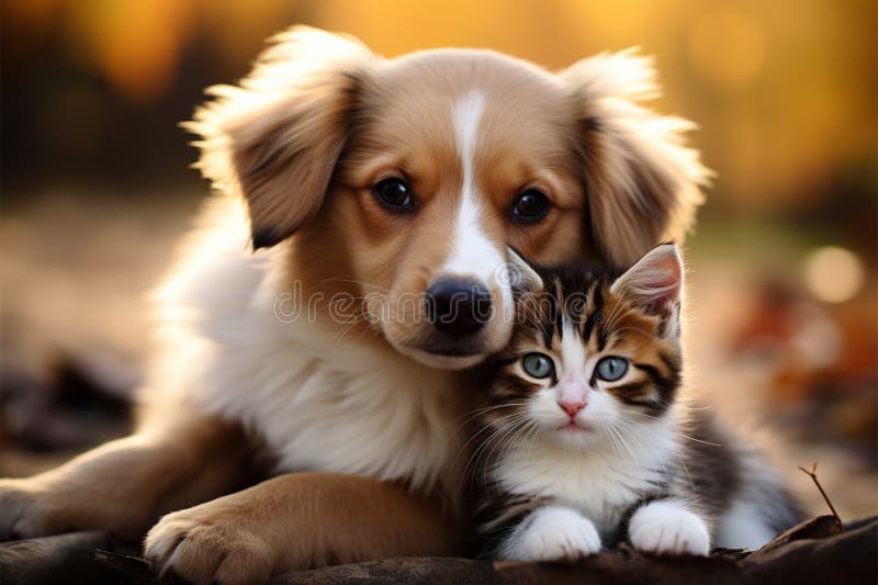 Harmony in Fur a Kitty and Puppy Create a Heartwarming Scene Together ...