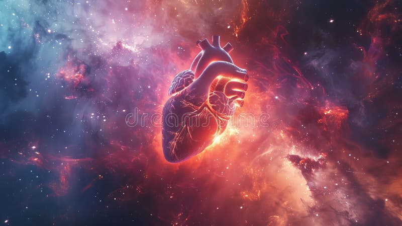 Harmony of Heart and Mind a Serene Cosmic Connection Representing ...