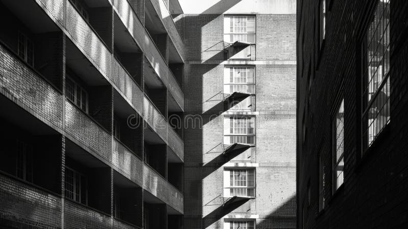 The Harmony between Light and Shadow in a Monochrome Photograph of a ...