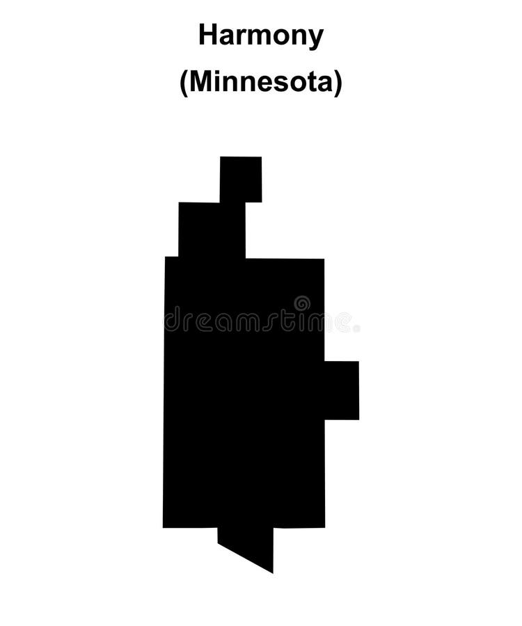 Harmony outline map stock illustration. Illustration of region - 387421033