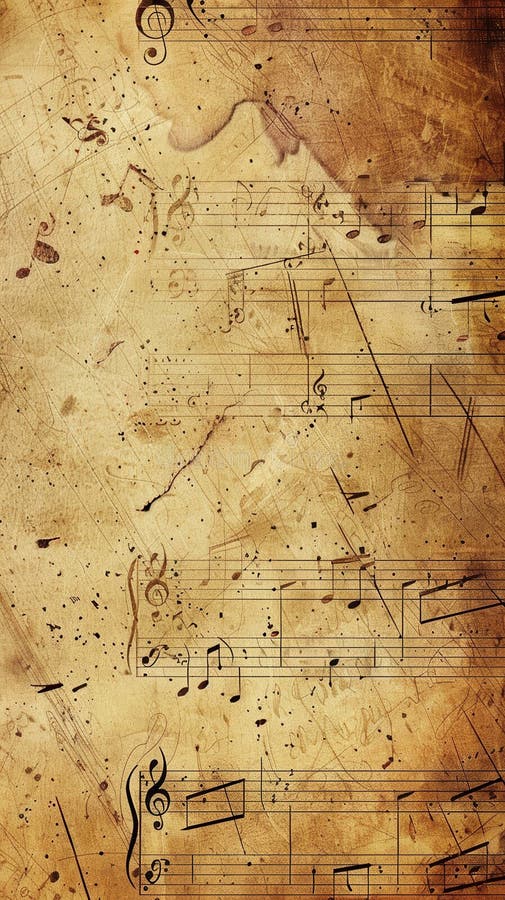 Harmony in Music. Abstract Musical Note Background with High Detail on ...