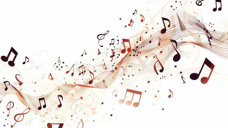 Harmony of Music. Creative Background with Transparent Music Notes ...