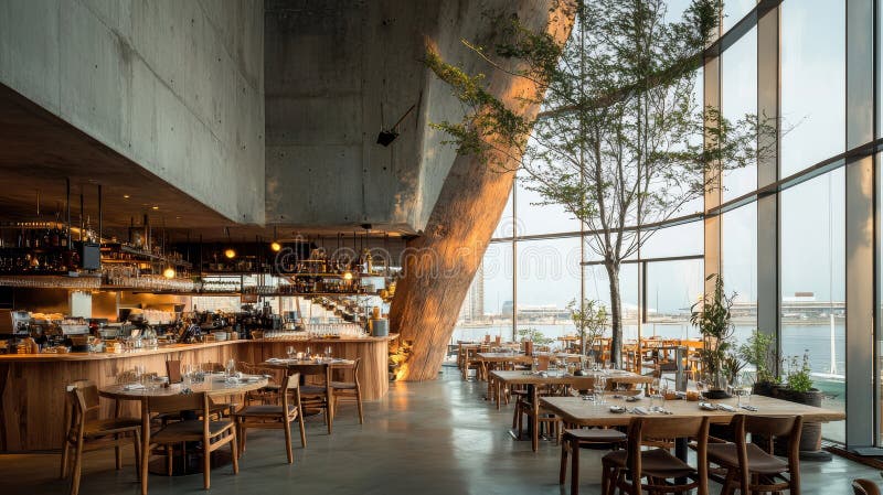 The Harmony of Nature and Design: Exploring a Restaurant with a Tree at ...