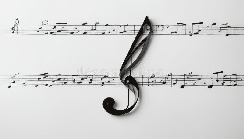 Harmony of Notes and Rhythm in Creative Musical Composition on Sheet ...