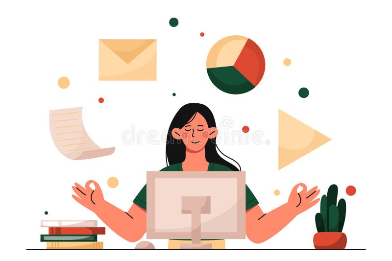 Harmony in office stock vector. Illustration of happy - 277764846