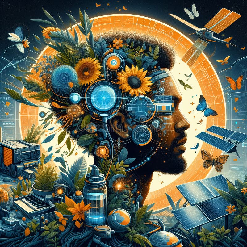 Harmony of Technology and Nature, Lines between Organic Life and ...