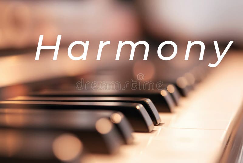 Harmony Text Words Music Background Stock Illustration - Illustration ...