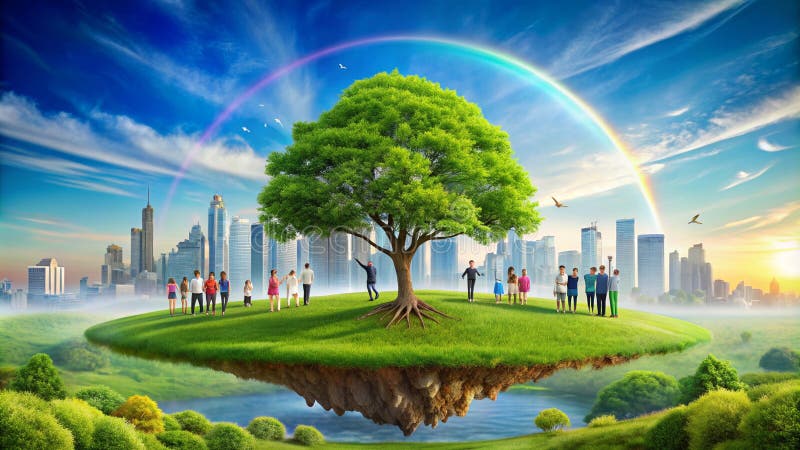 Harmony and Unity in a Sustainable Utopia Where Nature and Humanity ...