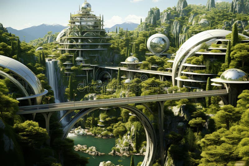 Harmony between Urban Development and Nature a Future City Embracing ...