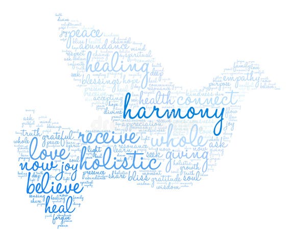 Harmony Word Cloud stock de ilustración. Ilustración de reciba - 98545712
