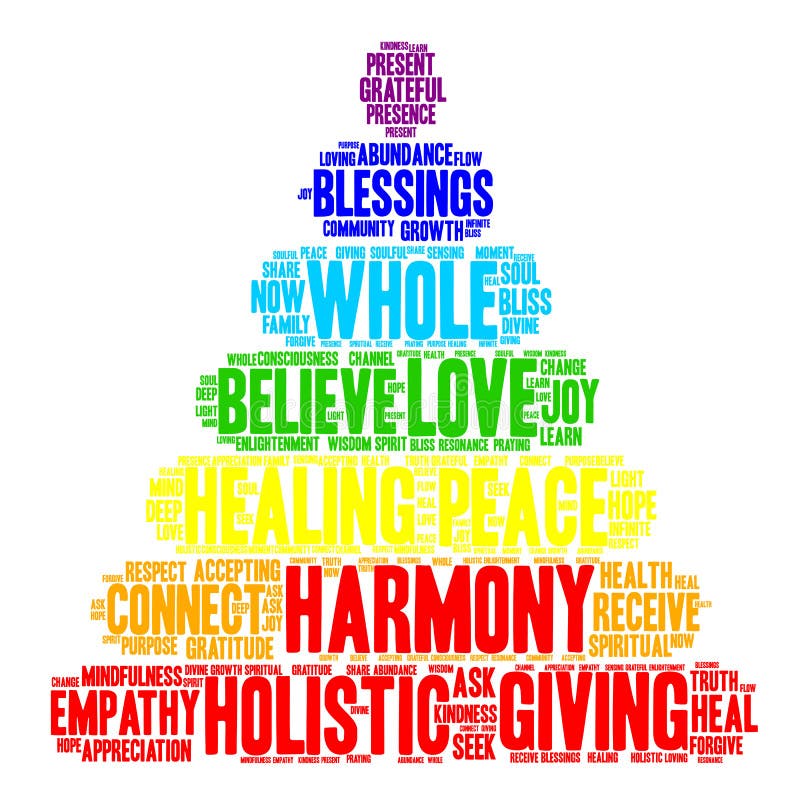 Harmony Word Cloud stock vector. Illustration of hope - 100127032