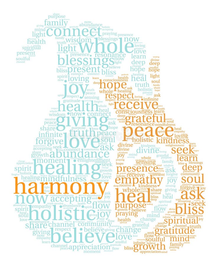 Harmony Word Cloud stock vector. Illustration of hope - 100127032