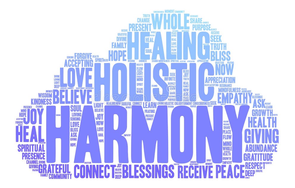 Harmony Word Cloud stock illustration. Illustration of family - 98545775