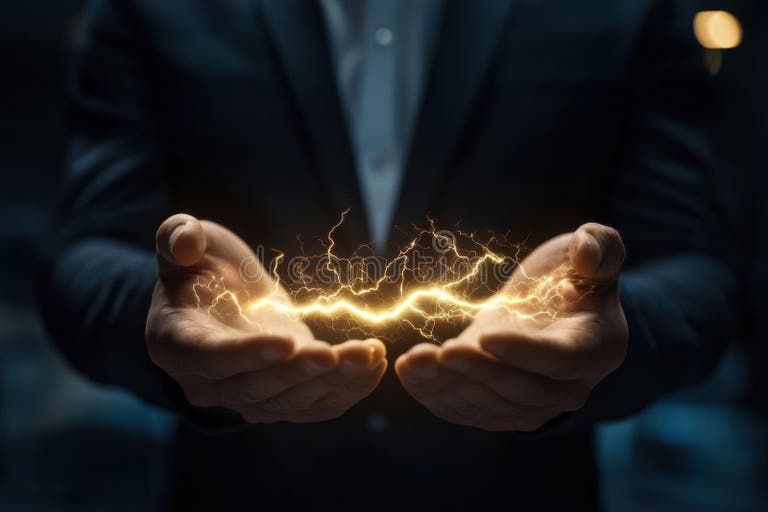 Harness the Power, Energy between Hands with Creative Lightning Effect ...