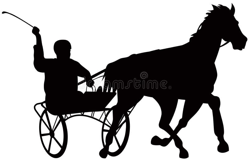 Harness racing stock vector. Illustration of stallion - 5550627