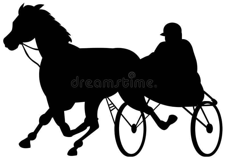 Harness racing stock vector. Illustration of stallion - 5550627