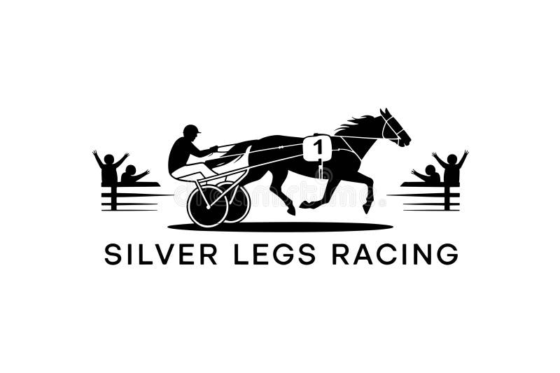 Harness Racing Silhouette Logo Design Stock Illustration - Illustration ...