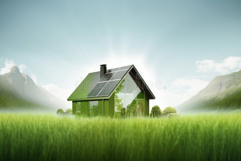 Harnessing the Sun: the Power of Houses with Solar Panels Stock ... Harnessing the Sun: the Power of Houses with Solar Panels Stock ...