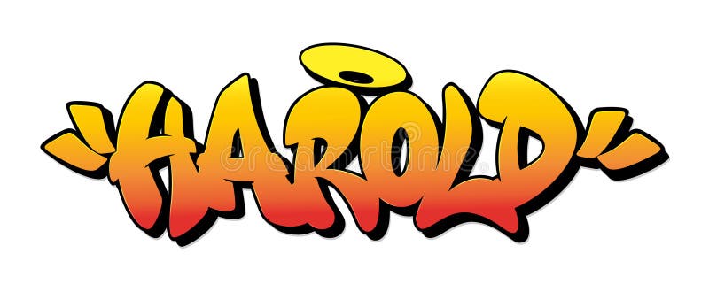 Harold Name in Graffiti Style. Vector Illustration. Stock Vector ...