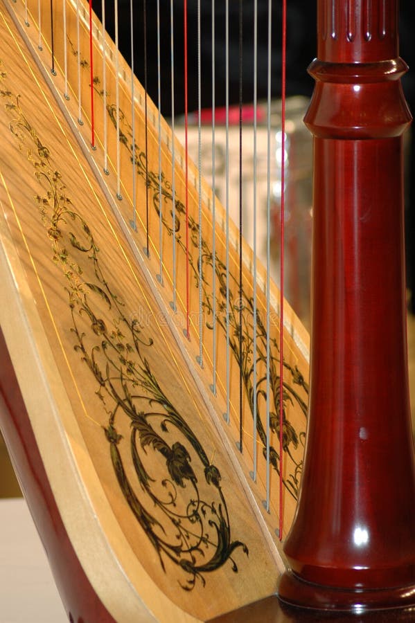 Harp stock image. Image of melody, wooden, instrument, sound - 711247