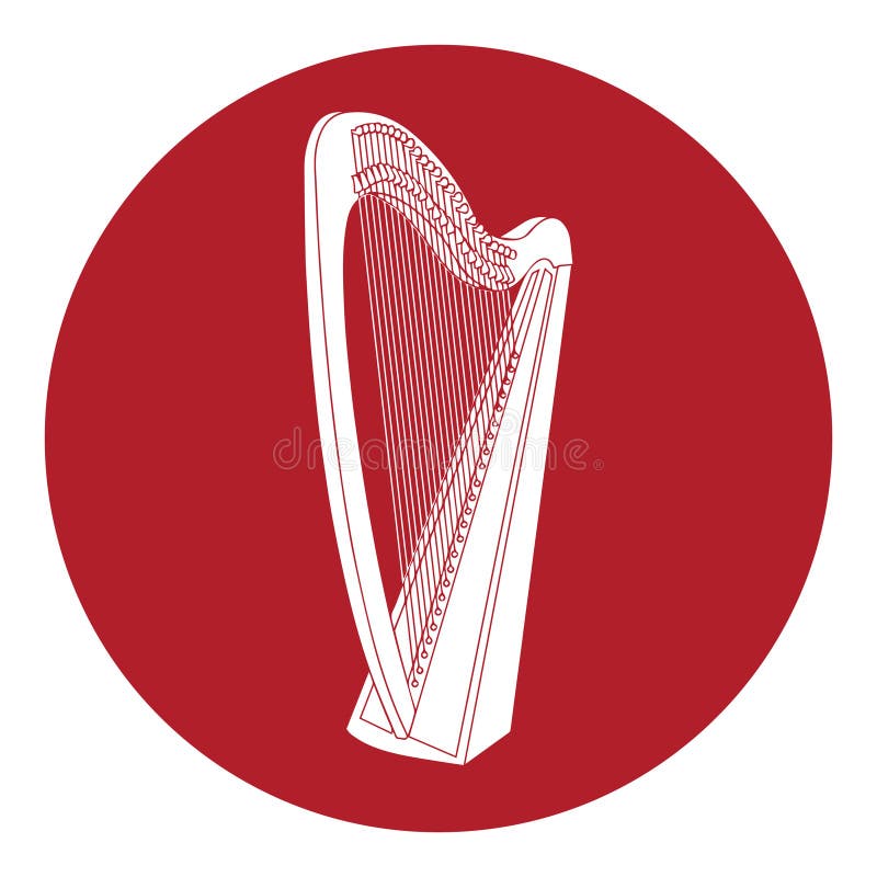 Harp icon design stock vector. Illustration of collection - 330337293