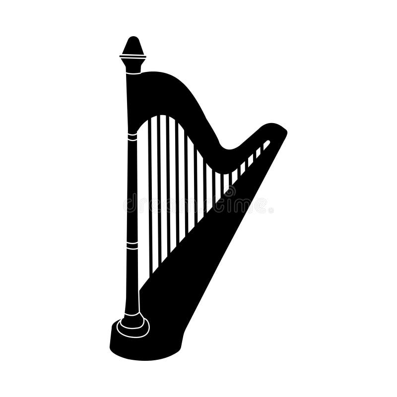 Harp icon design stock vector. Illustration of lira - 330337313