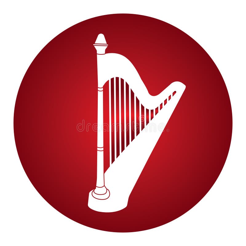 Harp icon design stock vector. Illustration of classical - 330337316