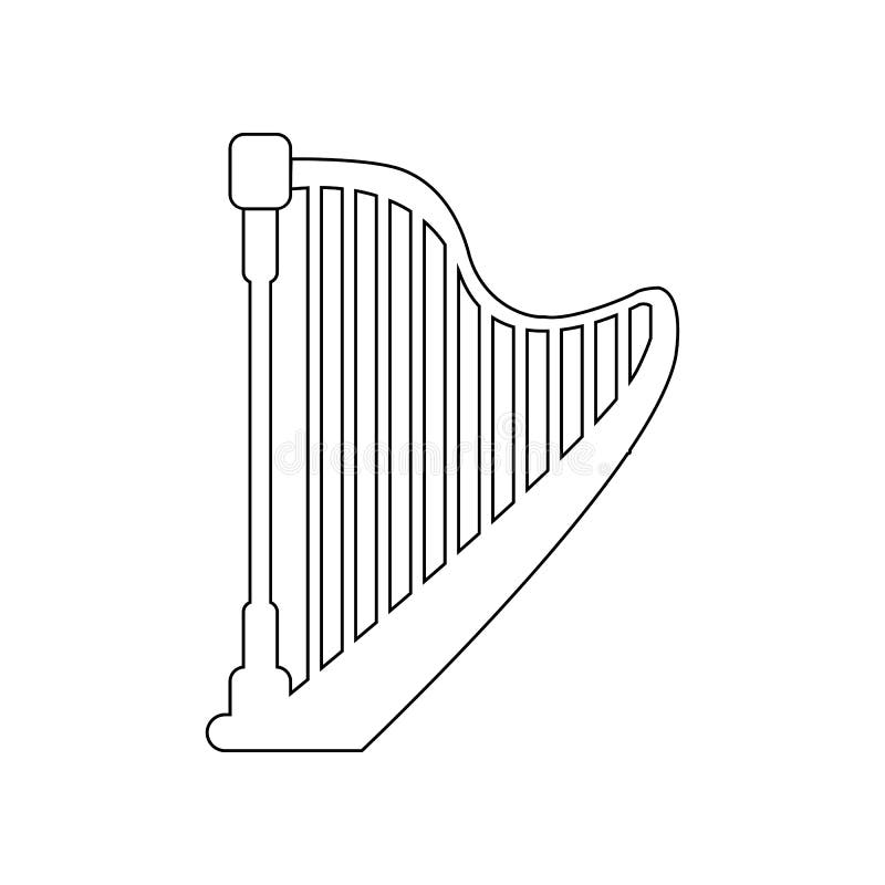Ancient Harp Outline Stock Illustrations – 1,024 Ancient Harp Outline ...