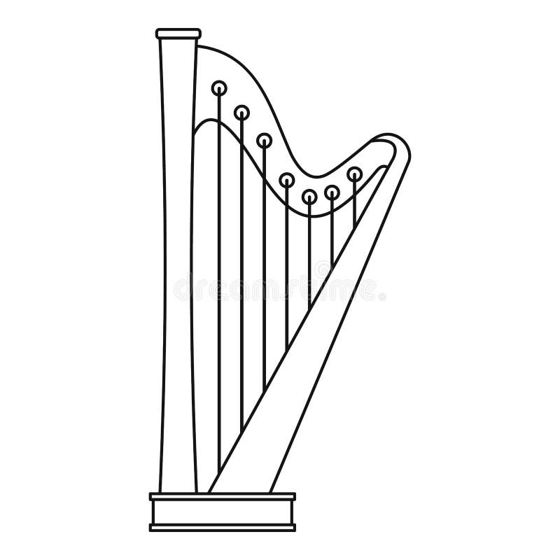 Harp Template Printable - Printable Word Searches
