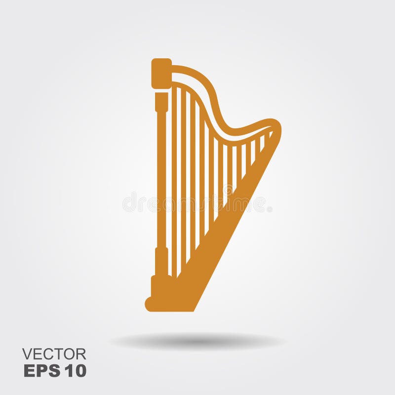 Harp Icon Vector Illustration Stock Vector - Illustration of ancient ...