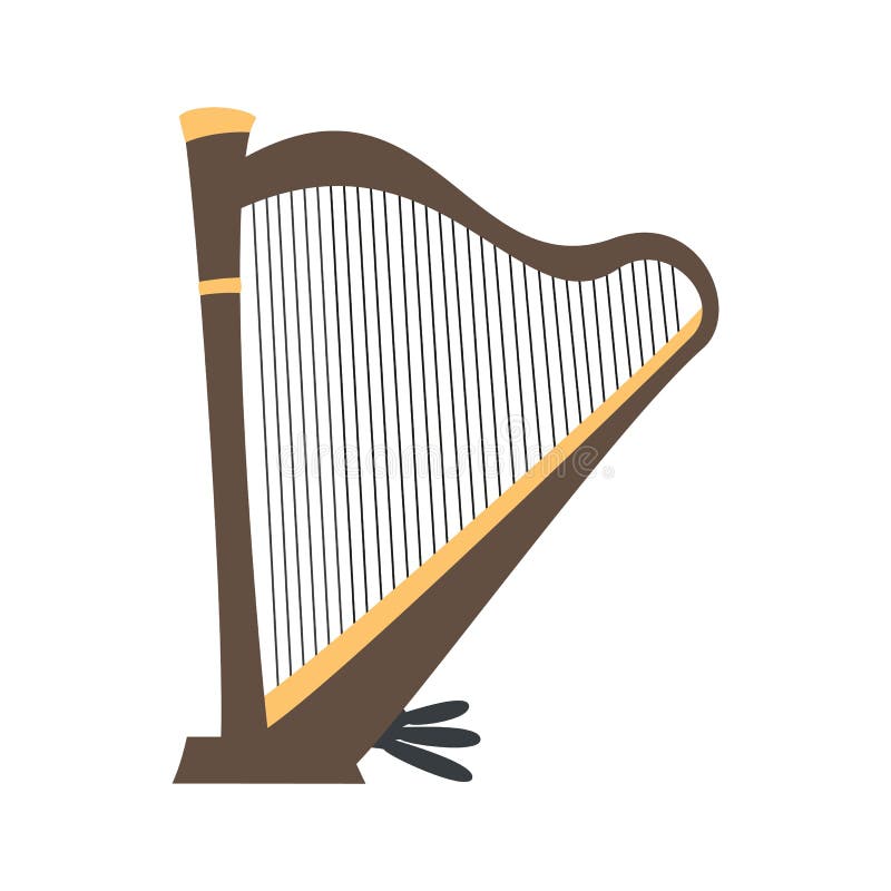 Harp Icon. Detailed Set Icons Of Music Instrument Element Icons ...