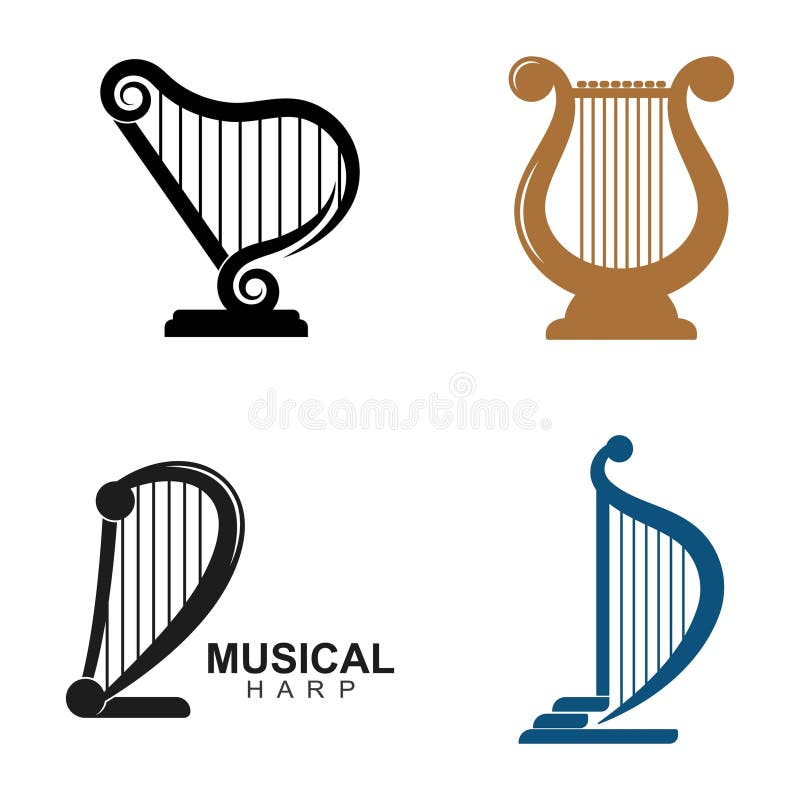 Harp illustration vector stock vector. Illustration of abstract - 226151190