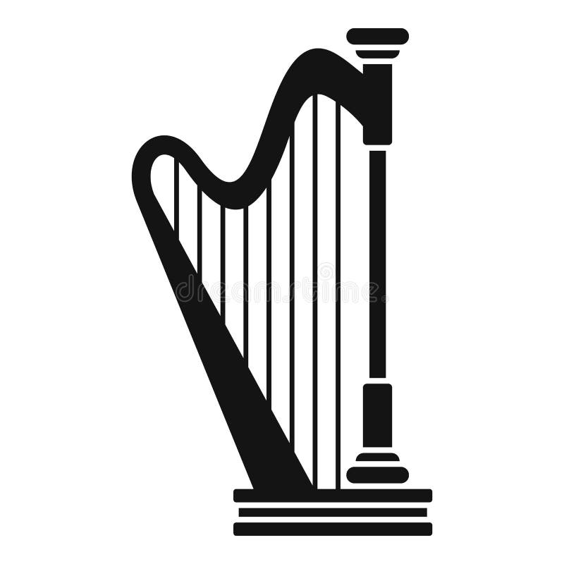 Lesson Harp Icon, Outline Style Stock Vector - Illustration of festival ...