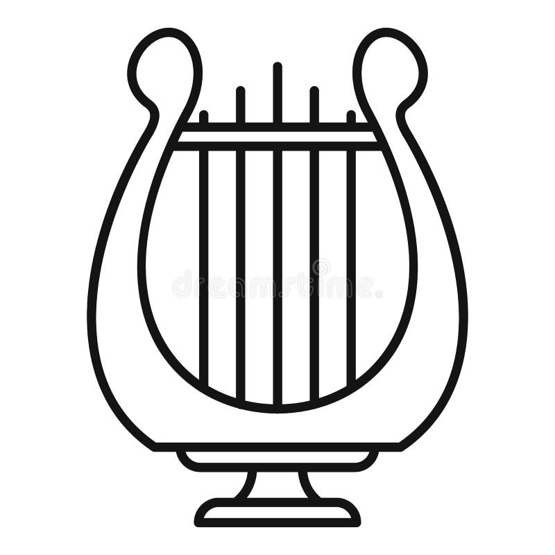Harp and Lyre Icon Vector Logo Template Illustration Design. Symbol of ...